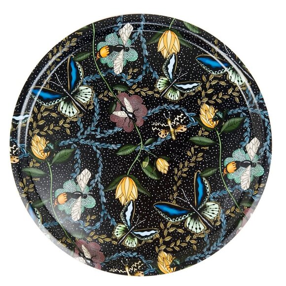 Dining | Artisan Serving Tray Bugs Butterflies 15 | Poshmark